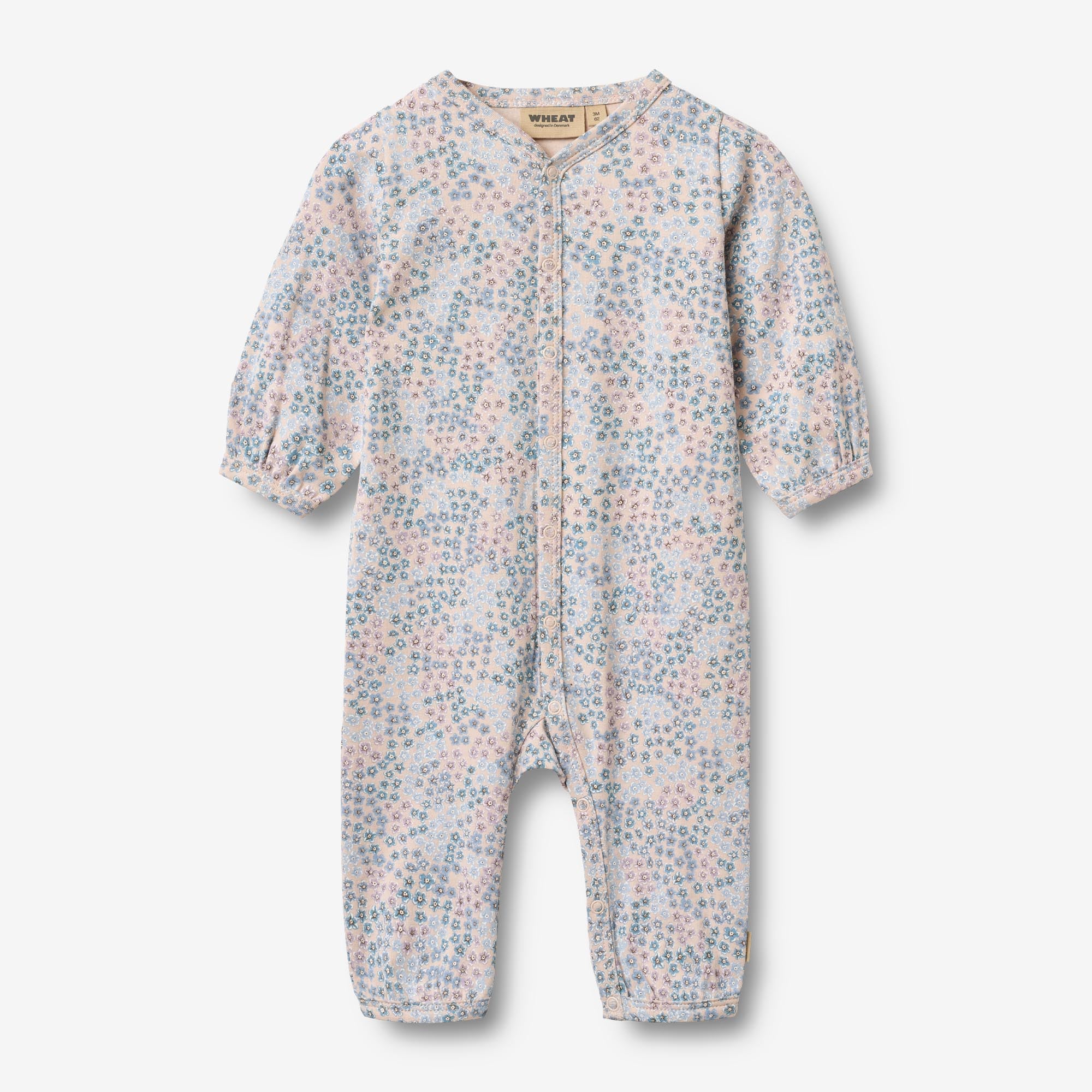 Jumpsuit L/S Felizia - powder blue flowers – Wheat.de