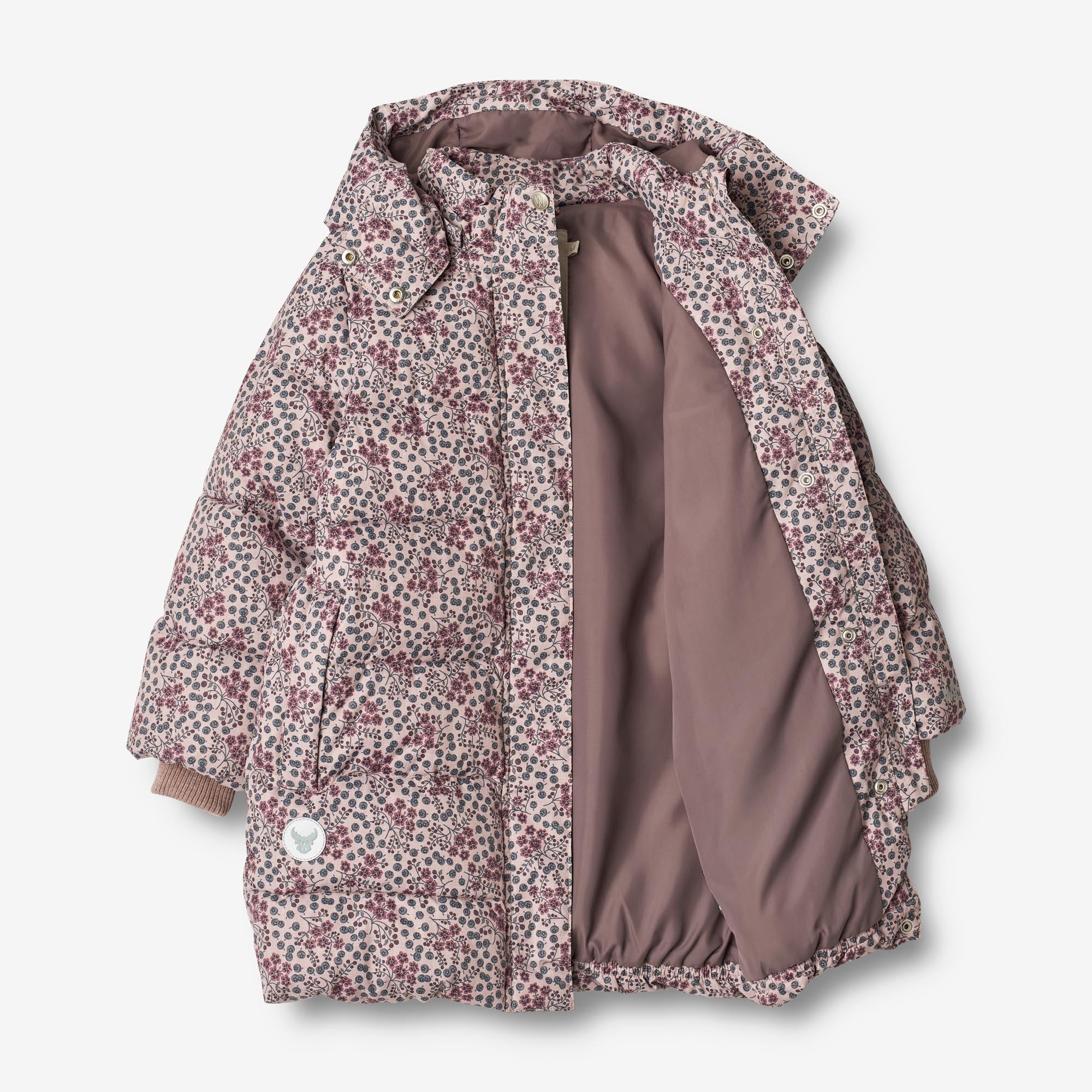 Puffer Mantel Yrsa pale lilac berries | Dänische Kindermode | Wheat® 🌾 ...