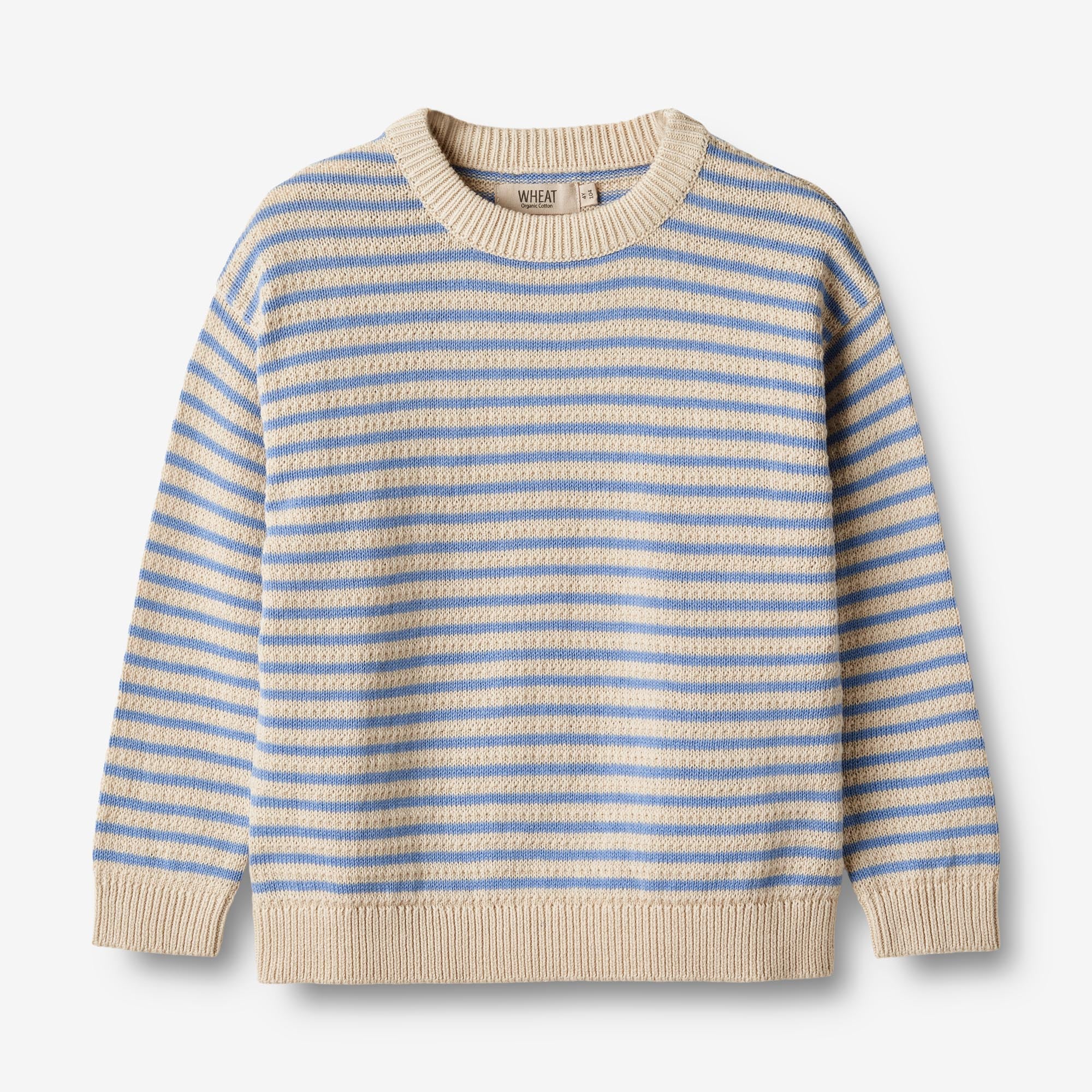 Stickpullover Chris azure stripe | Dänische Kindermode | Wheat® 🌾 ...